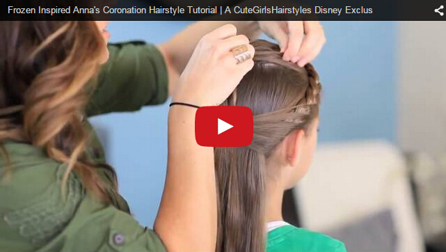 Frozen Inspired Anna's Coronation Hairstyle Tutorial | A ...