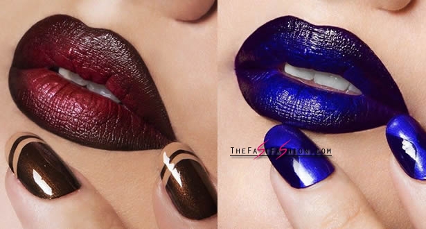 11 Sophisticated Nail Art with Matching Lips - TheFastFashion.com