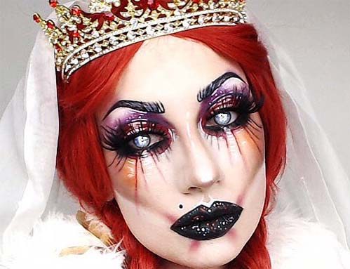 Red Queen Halloween Makeup Idea - TheFastFashion.com