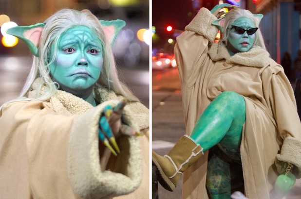 Lizzo taps into her Baby Yoda obsession for Halloween - TheFastFashion.com